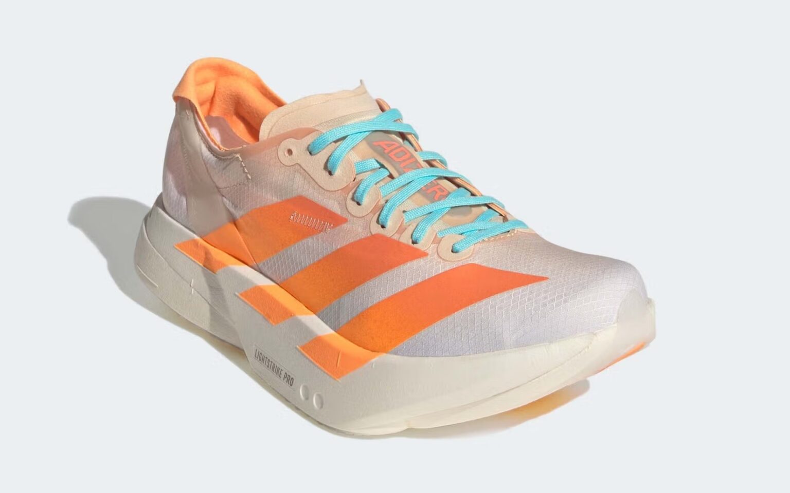adidas Adizero Adios Pro 4 "Crystal Sand/Flash Orange/Flash Aqua" สี ...