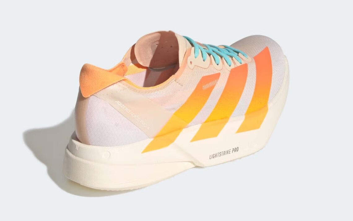 adidas Adizero Adios Pro 4 "Crystal Sand/Flash Orange/Flash Aqua" สี ...
